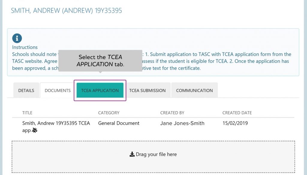 Applying for TCEA – TRACS