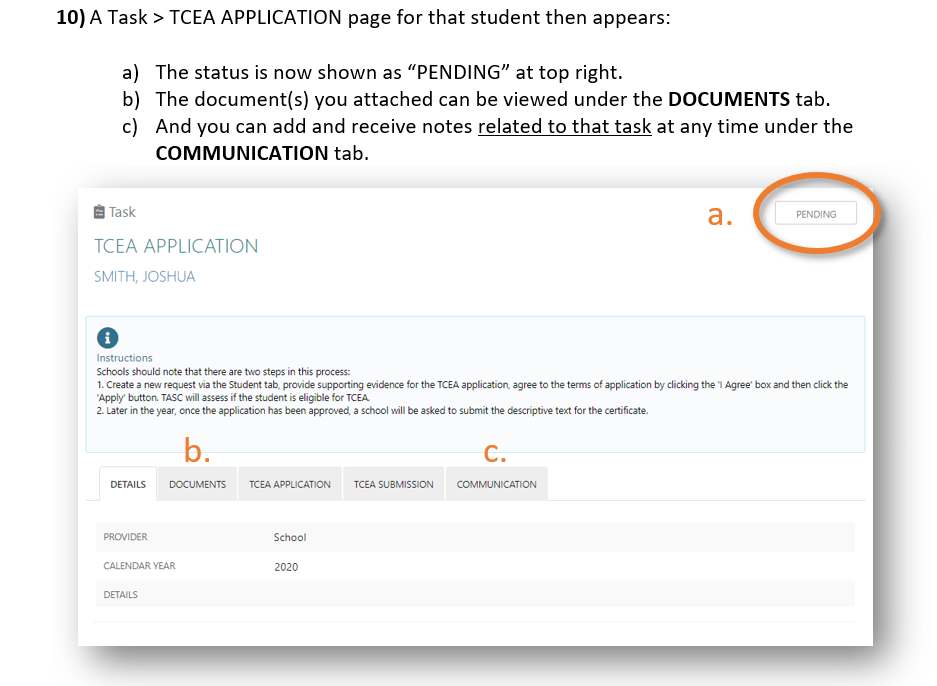How to lodge a TCEA application – TRACS Help