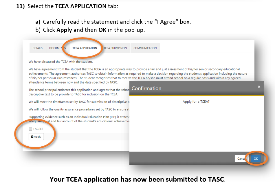 How to lodge a TCEA application – TRACS Help